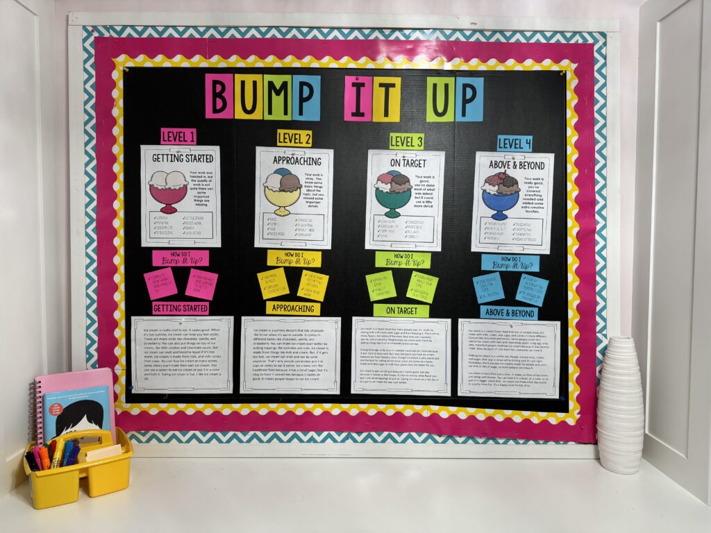 Make a Bump It Up Board For Better Classroom Assessment - Madly Learning