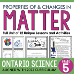 Ontario Grade 5 Science Curriculum Inquiry Based BUNDLE