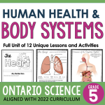 Grade 5 Human Body Full Inquiry Based Unit ONTARIO SCIENCE