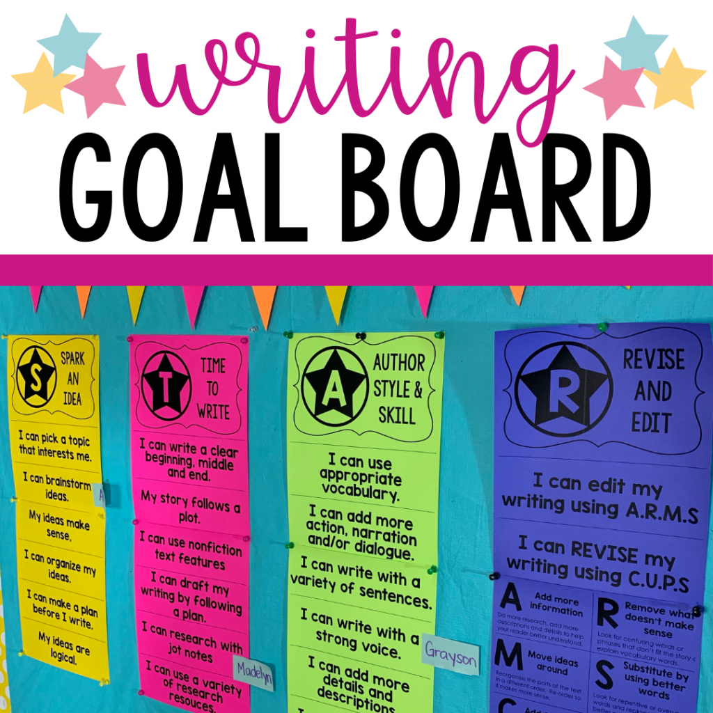 Write Like a STAR: Writing Goal Board for Ignited Literacy or Writer's ...