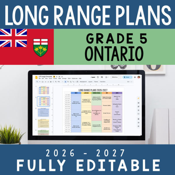 Ontario Long-Range Plan — Grade 5 (Editable Google Slides) - Madly Learning