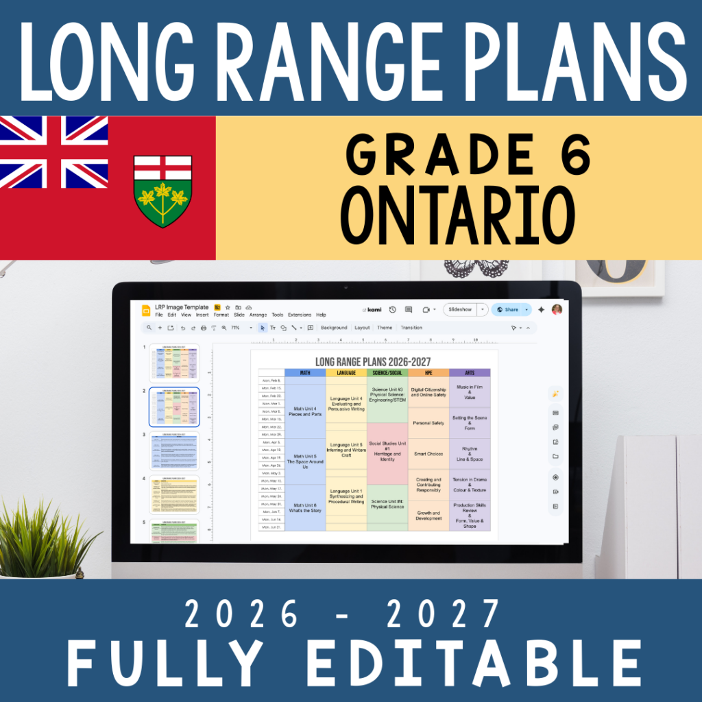 Ontario Long-Range Plan — Grade 6 (Editable Google Slides) - Madly Learning
