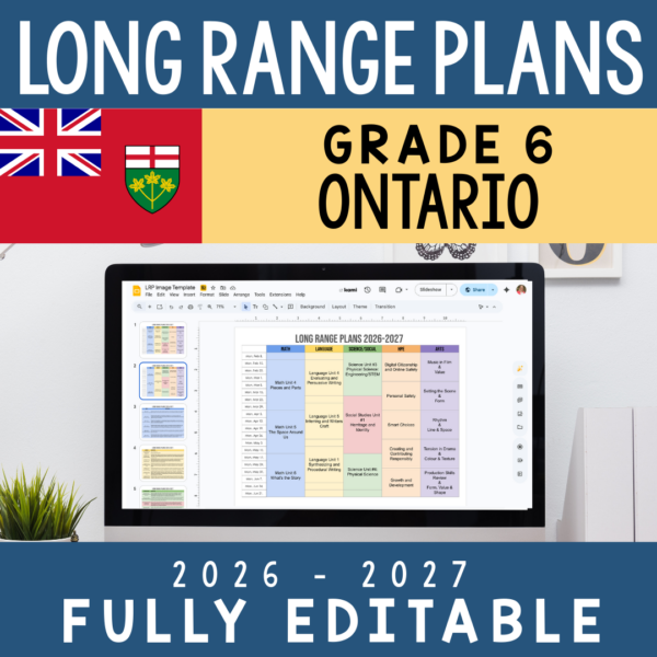 Ontario Long-Range Plan — Grade 6 (Editable Google Slides) - Madly Learning