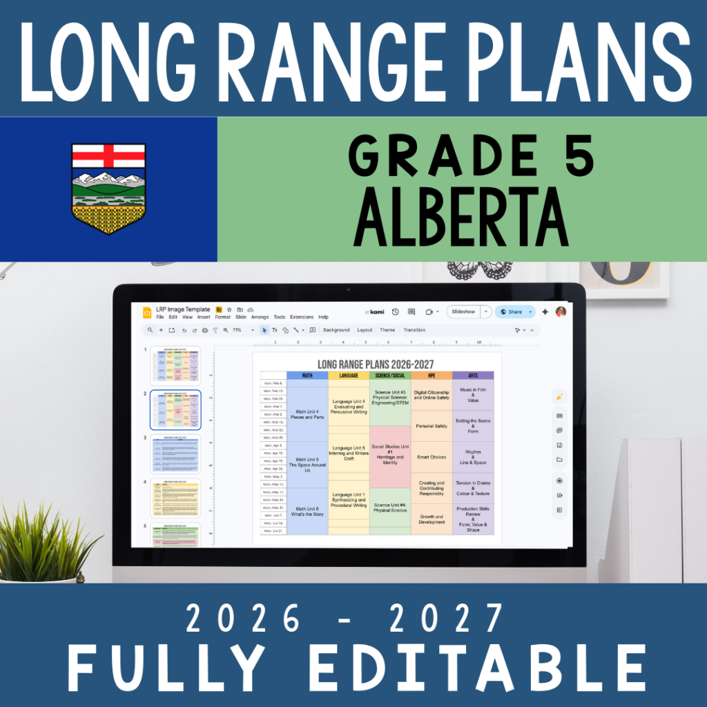 Alberta Long-Range Plan — Grade 5 (Editable Google Slides) - Madly Learning