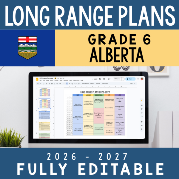 Alberta Long-Range Plan — Grade 6 (Editable Google Slides) - Madly Learning