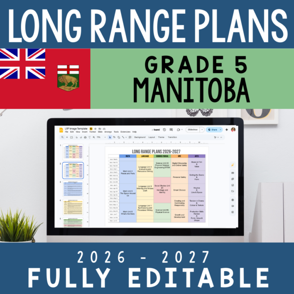 Manitoba Long-Range Plan — Grade 5 (Editable Google Slides) - Madly ...