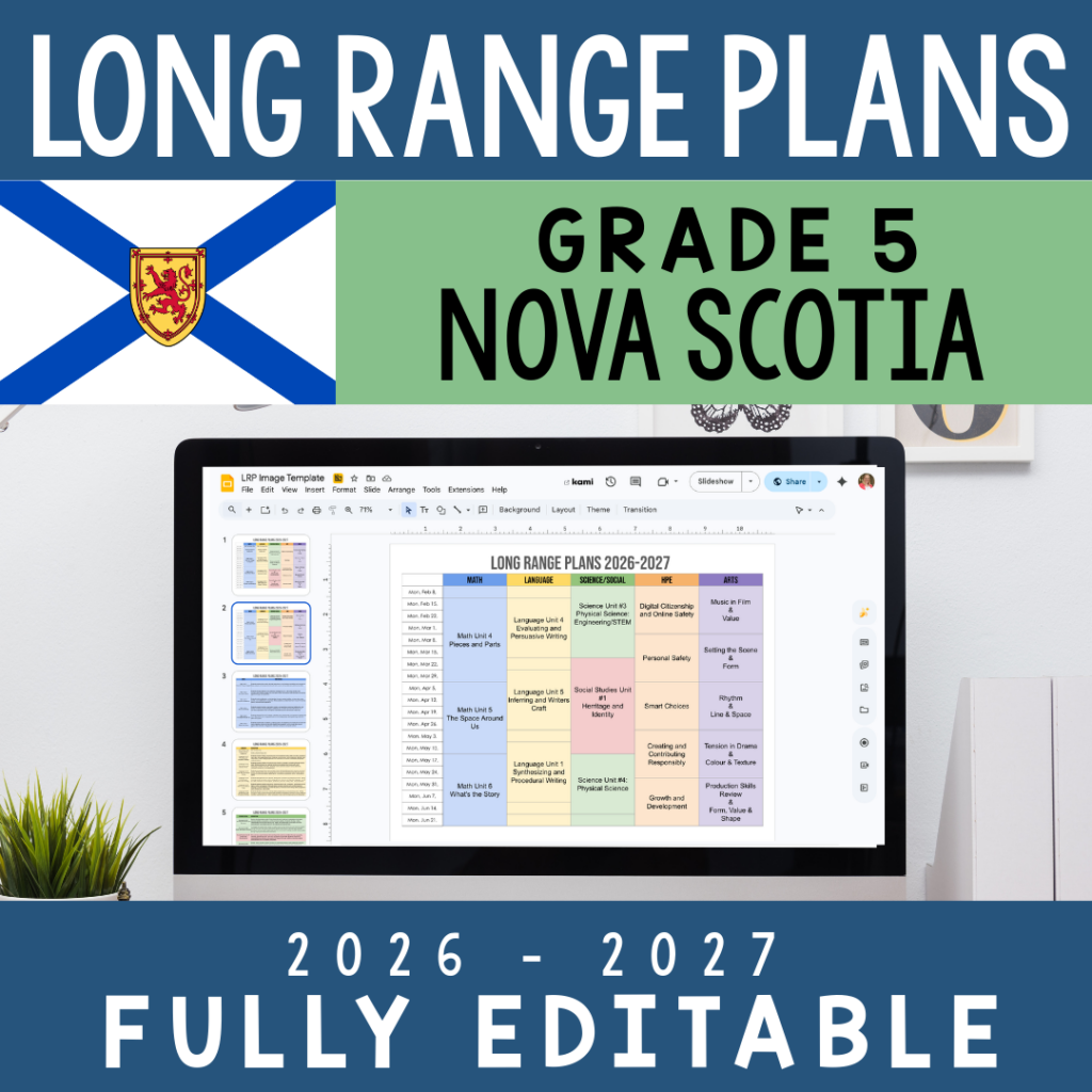Nova Scotia Long-Range Plan — Grade 5 (Editable Google Slides) - Madly ...